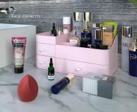 China Large Plastic Desktop Lipstick Storage Box Cosmetic Makeup Organiser for sale
