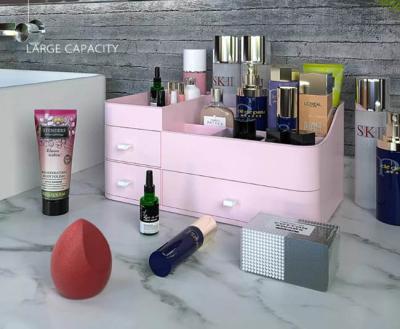 China Large Plastic Desktop Lipstick Storage Box Cosmetic Makeup Organiser for sale