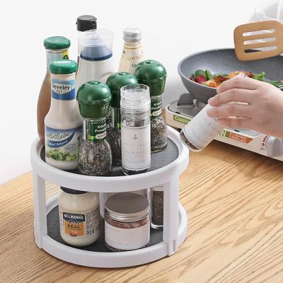 China Multi Layer PP Kitchen Rotary Shelf Seasoning Rack for Kitcchen Use for sale