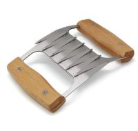 China Stainless Steel Meat Shredder Claws 304 with Wooden Handle 11x12cm for BBQ for sale
