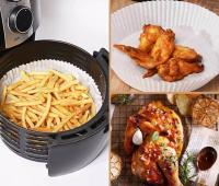 China Disposable Air Fryer Paper Liner 50 or 100 Pcs 16cm 20cm Nonstick Oil Proof Baking Sheet for sale