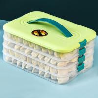 China Multilayer Rectangle Plastic Food Household Storage Container Box For Dumpling for sale