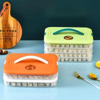 China Multilayer Rectangle Plastic Food Household Storage Container Box For Dumpling for sale