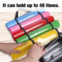 China Wall Mount Vinyl Storage Organizer 48 Compartments Oxford PVC Durable Craft Roll Holder for sale