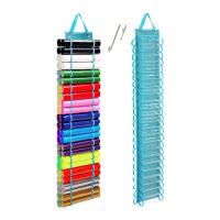 China Wall Mount Vinyl Storage Organizer 48 Compartments Oxford PVC Durable Craft Roll Holder for sale