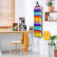 China Wall Mount Vinyl Storage Organizer 48 Compartments Oxford PVC Durable Craft Roll Holder for sale