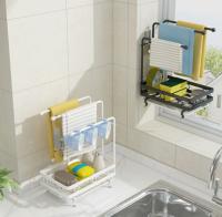 China Sponge Holder with Drain Pan for Sponge Brush Soap Dish Dishcloth Rack Kitchen Tool for sale