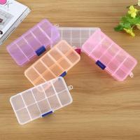 China 10 Grid Plastic Jewelry Storage Box Organizer for Earrings Beads Rings Small Parts for sale