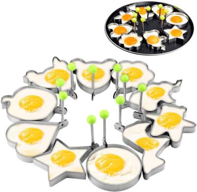 China Stainless Steel Fried Egg Rings 10cm Pancake Mold with Handle Non Stick for Griddle for sale