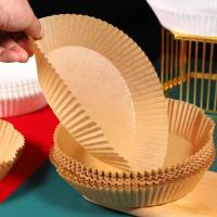 China Air Fryer Disposable Paper Liners 6.3 Inch Round Non-Stick Parchment Paper Oil Proof Baking for sale