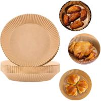 China Air Fryer Disposable Paper Liners 6.3 Inch Round Non-Stick Parchment Paper Oil Proof Baking for sale