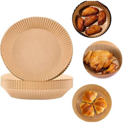 China Air Fryer Disposable Paper Liners 6.3 Inch Round Non-Stick Parchment Paper Oil Proof Baking for sale