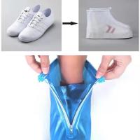China Thicken PVC Anti-Slip Rain Shoe Covers Adjustable Waterproof Boots for Men Women for sale