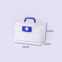 China Portable Plastic First Aid Medicine Box 1L-3L Double Layer Home Travel Storage for sale