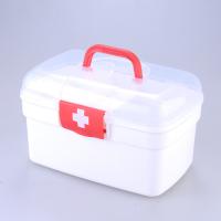 China Portable Plastic First Aid Medicine Box 1L-3L Double Layer Home Travel Storage for sale