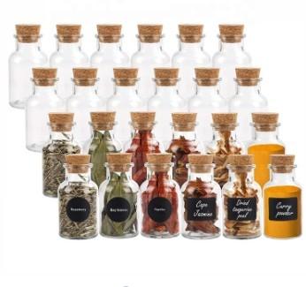 China 5oz Kitchen Seasoning Empty Spice Jars With Cork Lids And Labels for sale
