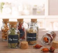 China 5oz Kitchen Seasoning Empty Spice Jars With Cork Lids And Labels for sale