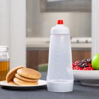 China 1000ml Plastic Pancake Batter Dispenser Shaker Bottle with BlenderBall for Smooth Mixing for sale
