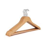 China Bulk Non Slip Wooden Coat Hangers 40cm for Clothes Jackets Suits for sale