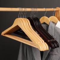 China Bulk Non Slip Wooden Coat Hangers 40cm for Clothes Jackets Suits for sale