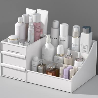 China Partition Drawer Type Household Storage Container Desktop Cosmetic Storage Box 330g for sale