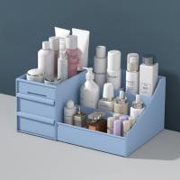 China Partition Drawer Type Household Storage Container Desktop Cosmetic Storage Box 330g for sale