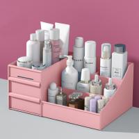 China Partition Drawer Type Household Storage Container Desktop Cosmetic Storage Box 330g for sale