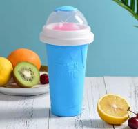 China 400ml Food Grade Silicone Slushy Cup Smoothie Maker Bottle with Straw for sale