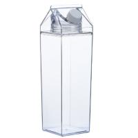 China 500ml BPA Free Plastic Milk Carton Water Bottle Leakproof Square Drinking Cup for sale