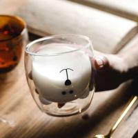 China 300ml Double Wall Insulated Glass Espresso Cup Borosilicate Coffee Mug Custom Logo for sale