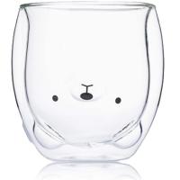 China 300ml Double Wall Insulated Glass Espresso Cup Borosilicate Coffee Mug Custom Logo for sale
