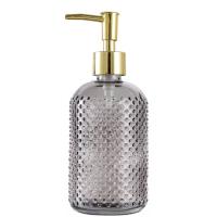 China 400ml Glass Soap Dispenser Bottle with ABS Pump for Shampoo Sanitizer Bathroom for sale