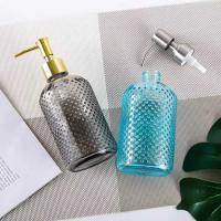 China 400ml Glass Soap Dispenser Bottle with ABS Pump for Shampoo Sanitizer Bathroom for sale