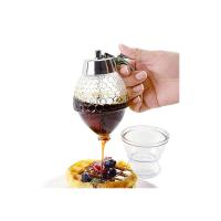 China Drip Free Honey Dispenser Acrylic 200ml Syrup Bottle with Anti Drip Nozzle for sale