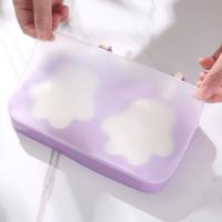 China Silicone Purple DIY Ice Cream Mould 4 Cavity with Sticks Kitchen Supplies for sale
