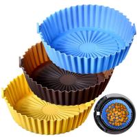 China Reusable Silicone Air Fryer Liners 480°F Heat Resistant Nonstick Baking Pot Accessories for sale