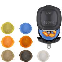 China Reusable Silicone Air Fryer Liners 480°F Heat Resistant Nonstick Baking Pot Accessories for sale