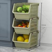 China Stackable Hollow Fruit Vegetable Organizer Basket Kitchen Supplies for sale