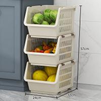 China Stackable Hollow Fruit Vegetable Organizer Basket Kitchen Supplies for sale