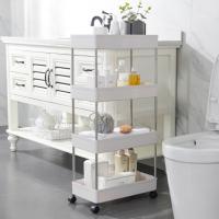 China Multilayer Mobile Storage Trolley Rack For Kitchen Bedroom Bathroom for sale