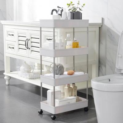 China Multilayer Mobile Storage Trolley Rack For Kitchen Bedroom Bathroom for sale