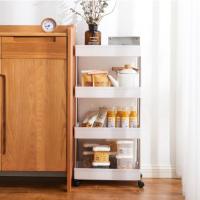 China Multilayer Mobile Storage Trolley Rack For Kitchen Bedroom Bathroom for sale