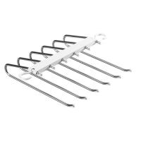 China 5-Layer Stainless Steel Pants Hanger Non-Slip Space Saving Clothes Organizer 371g for sale