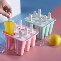 China 6 Piece Silicone Popsicle Molds BPA Free Ice Pop Maker 3.3 OZ Each Reusable for sale