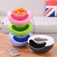 China Food Grade Plastic Pistachio Nut Bowl with Shell Holder 20x11 cm Snack Storage Container for sale