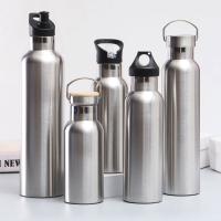 China 600ml Double Wall Stainless Steel Custom Drinking Cups water Bottle With Lid for sale