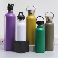 China 600ml Double Wall Stainless Steel Custom Drinking Cups water Bottle With Lid for sale