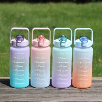 China 2000ml Portable Outdoor Motivational Water Bottle with Time Marker BPA Free for sale