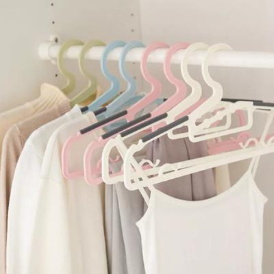 China Non Slip Plastic Coat Hangers 12 Pack Heavy Duty Multicolor Clothes Hangers for Drying for sale