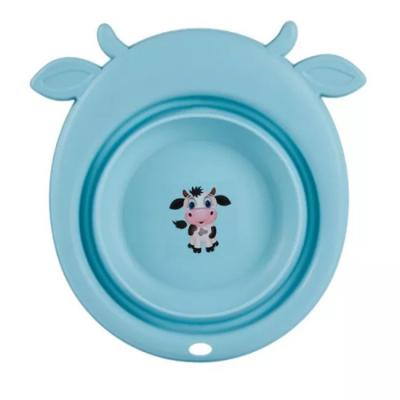 China Collapsible Travel Wash Basin for Baby Foldable Portable Camp Basin 4cm Height 4200ml Capacity for sale